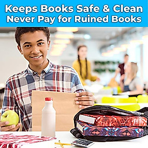 Book Sox Stretchable Book Cover: Jumbo 6 Color Value Pack. Fits Most Hardcover Textbooks up to 9" x 11". Adhesive-Free, Nylon Fabric School Book Protector. Easy to Put On. Washable & Reusable Jacket.