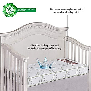 Dream On Me, Nirvana 6” 96 Coil Inner Spring Crib And Toddler Mattress I Waterproof I Green Guard Gold Certified I 10 Years Manufacture Warranty I Vinyl Cover I Made In The U.S.A