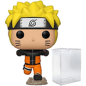 POP Naruto Shippuden - Naruto Uzumaki (Running) Funko Vinyl Figure (Bundled with Compatible Box Protector Case), Multicolor, 3.75