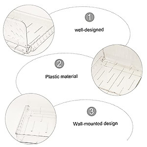 Cabilock 2pcs Wall-Mounted Storage Box Adhesive Shelf Wall Shelves Wall Mount Organizer Shelf for Wall Clear Shelf Wall Mounted Storage Shelf Wall Shelves for Wall Shelves for Storage