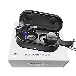 GARAS Wireless Earbuds, Bluetooth Headphones 5.3 180 Degree Rotation Zero Ear Pressure HiFi Stereo Earphones 38 Hours Charging Case Bluetooth Earbuds Noise Canceling with Deep Bass for Sport, Black