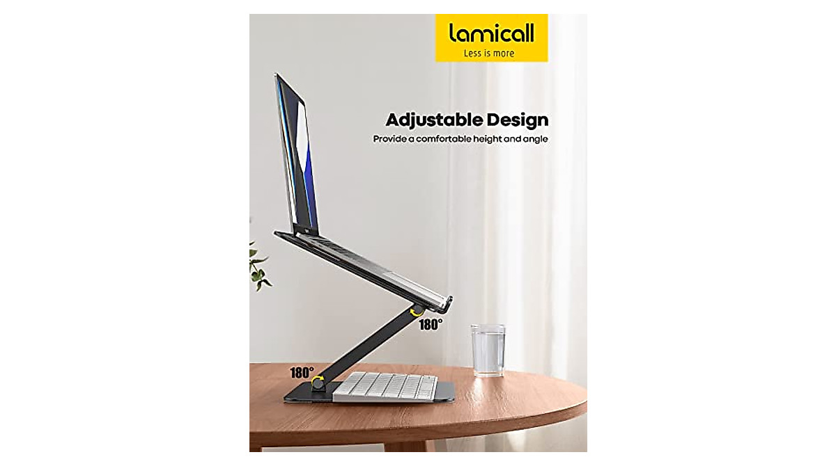 Lamicall Adjustable Laptop Stand: Ergonomic Desk Riser