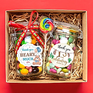 2.4 Inch Cute Cowboy Thank You for Celebrating with us Sitcker,Baby Shower Thank You Stickers,Cowboy Baby Shower Theme Favors Labels Decorations Supplies for Boys(80 PCS)