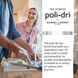 Samuel Lamont Poli-dri Jacquard Towel White with Brown and DOGS trim