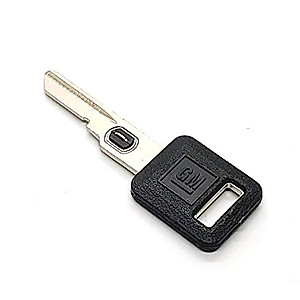GM 595516 Genuine OEM Single Sided Ignition Logo Key Blank w/Vats Resistor Chip #6. for: Buick, Cadillac, Chevrolet, Oldsmobile, Pontiac, Strattec V.A.T.S No. 6.