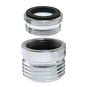 Maxmoral 1 Set Faucet to Garden Hose Adapter with Aerator Brass for Bathroom Kitchen 3/4 Thread Chrome Plated Pet Bathtub Balcony Watering Portable Washing Machine