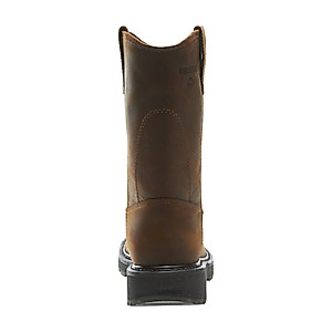 WOLVERINE mens DD Work Wellington Dark Brown 9.5 M US