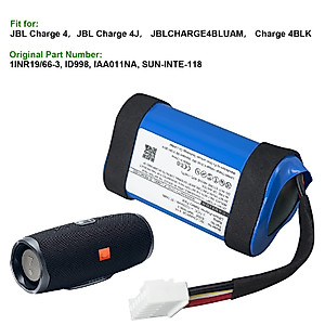 Palowextra 10200mAh Battery Replacement for JBL Charge 4 for JBLCHARGE4BLUAM Charge 4BLK ID998 1INR19/66-3 SUN-INTE-118 IAA011NA IY1068 4J