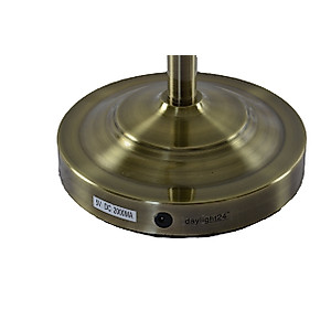 daylight24 402051-07 Natural Daylight Battery Operated Cordless Floor Lamp, Antique Brass