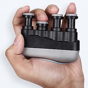 5 Pounds Piano Hand Grip Finger Trainer Black Adjustable Finger Power Device Training Grip Strengthener Hand Exerciser for Adult