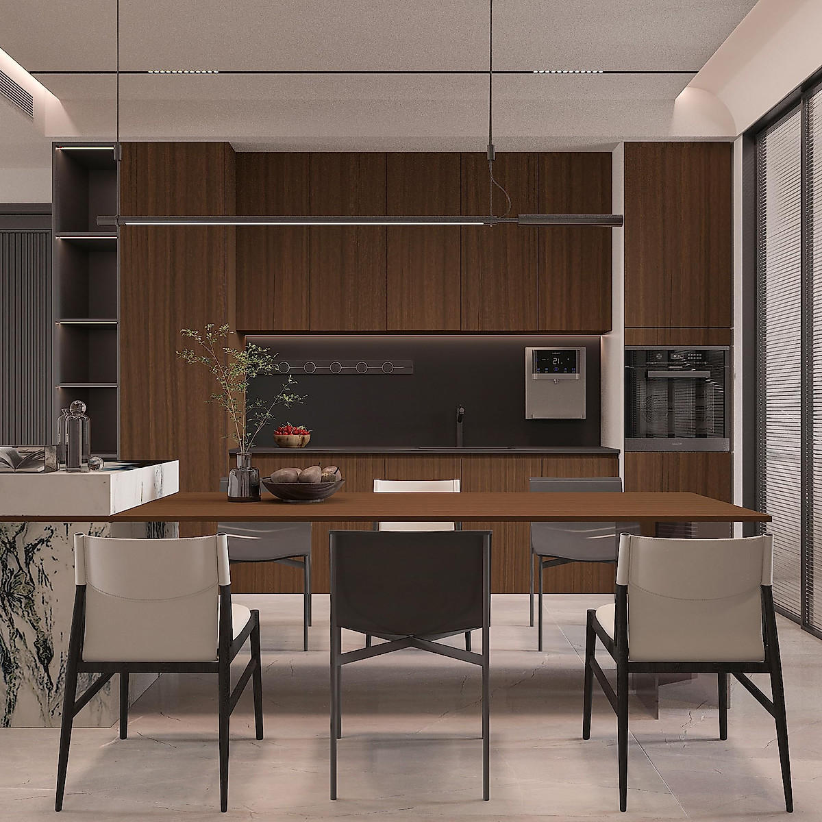 BAYYA Brown Wood Grain Contact Paper Waterproof Peel and Stick Wallpaper Walnut Look Furniture Sticker for Kitchen Cabinet Table Door Floor Shelf Drawer Liner Self-Adhesive Vinyl Film Wall Covering