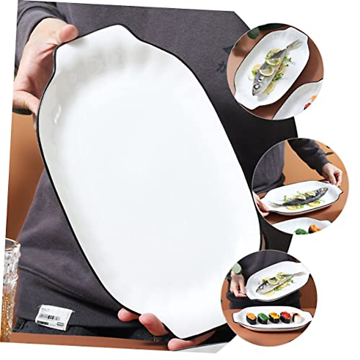 Hemoton 2pcs Bread Cheese Bread Baking Pan Cake Baking Pans Ceramic Baking Dish Cooking Pan Broiler Pan for Oven Ceramic Bakeware Hotel Ceramic Bakeware Appetizer Ceramic Bowl Plate Salad