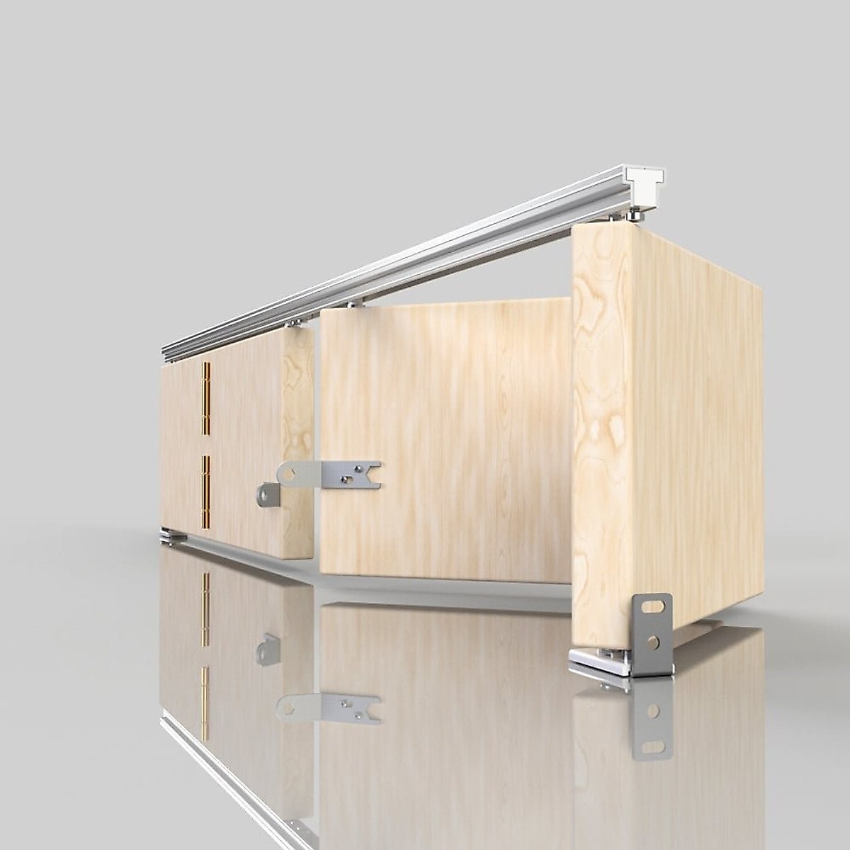 SLIK 08SL00601219 Folding Door Gear Track 1219MM, Aluminium