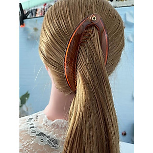 LFOUVRE 6Pieces bundle of hair clips Stretch Comb headbands Banana Hair Clips Full Circular Stretch Teeth Flexible Hair Comb Headband Hairband Holder for Women Girls (MixColor)