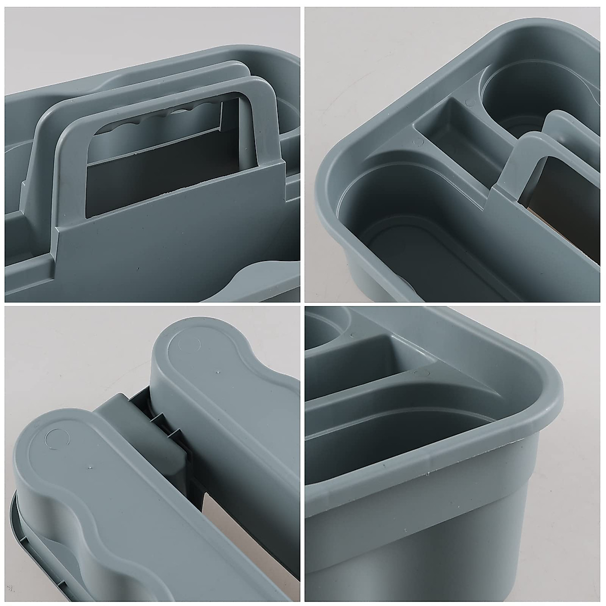 Drephia 6 Pack Cleaning Caddy, Plastic Carry Caddy with Handle for Dorm, Bathroom, Garden, Kitchen, Cleaning Supplies,Take-Out Drink