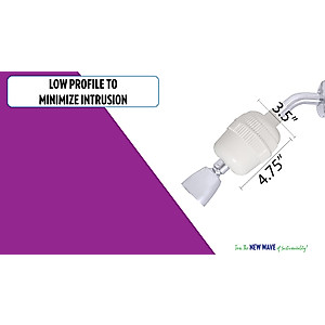 New Wave Enviro Shower Filter System with Aromatherapy Ring (Premium), White (796515300727)