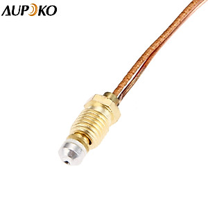 Aupoko Universal Thermocouple Patio Heater Parts, 350 mm Outdoor Heater Replacement Parts M8 x 1 End Connection Nuts Thermocouple 0.4 Meters Length M6 x 0.75 Head Thread 4.8 mm/ 0.19'' Flat Terminal