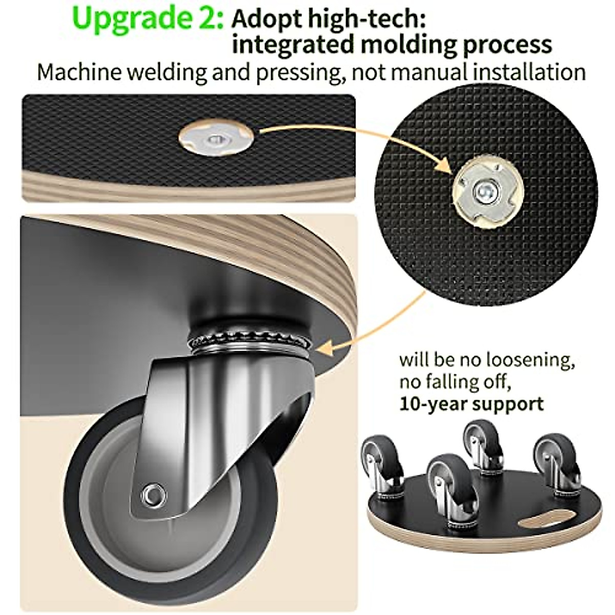 Furniture Mover Dolly Moving Rollers 15 Inch Moving Dollies 550lbs Capacity for Heavy Duty Furnitures Heavy Objects Hauling Moving Cart with Wheels for Outdoor/Indoor