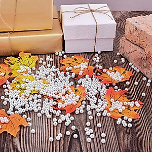 Hapeper 1000 Pack 6mm Plastic Pearl Beads, Round Artificial Pearls with Hole for DIY Craft Jewelry Making Necklace Bracelet (White)