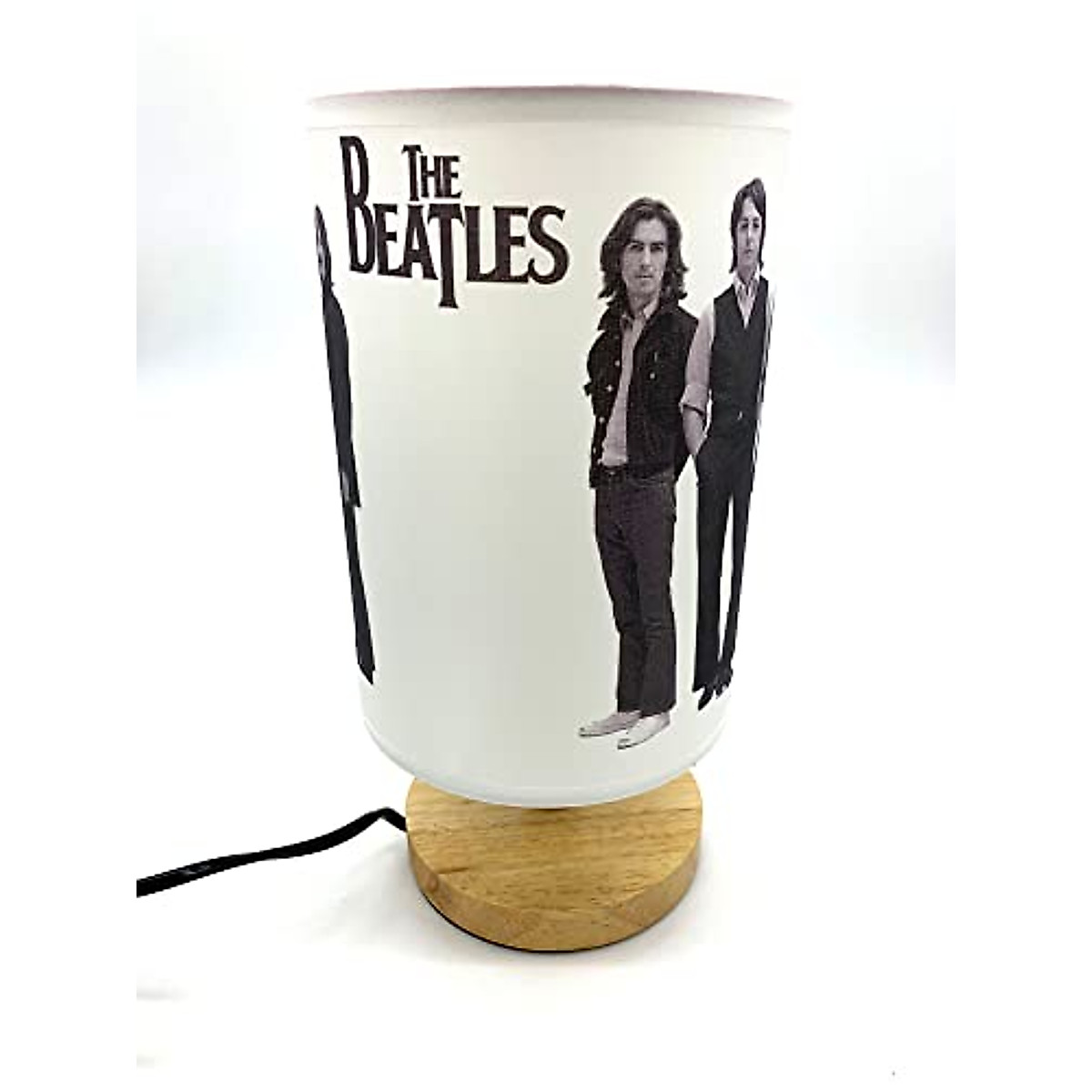 Beatles Table Lamp Bedside Night Light Wood Base Room Decoration or Great Gift Ideas