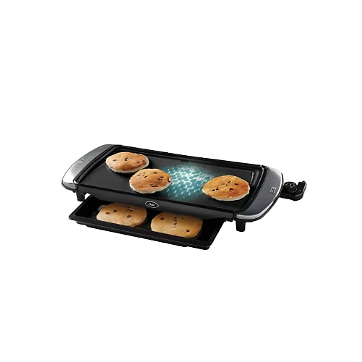 Oster DiamondForce 10 x 20" Nonstick Coating Infused with Diamonds Electric Griddle with Warming Tray
