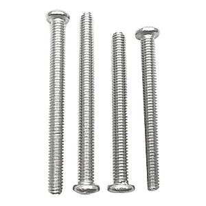 50 Pcs M4 x 40mm 304 Stainless Steel Phillips Round Pan Head Machine Screws Use for Cabinet Drawer Pull Handle, Metric Fine Thread.