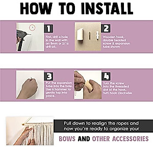 XL Bow Organizer for Girls Hair Bows - Holds All Hair Bow Sizes | Baby Bow Organizer | Hair Bow Organizer and Bow Holder for Girls Hair Bows | Headband Holder | Bow Hanger for Girls Hair Bows