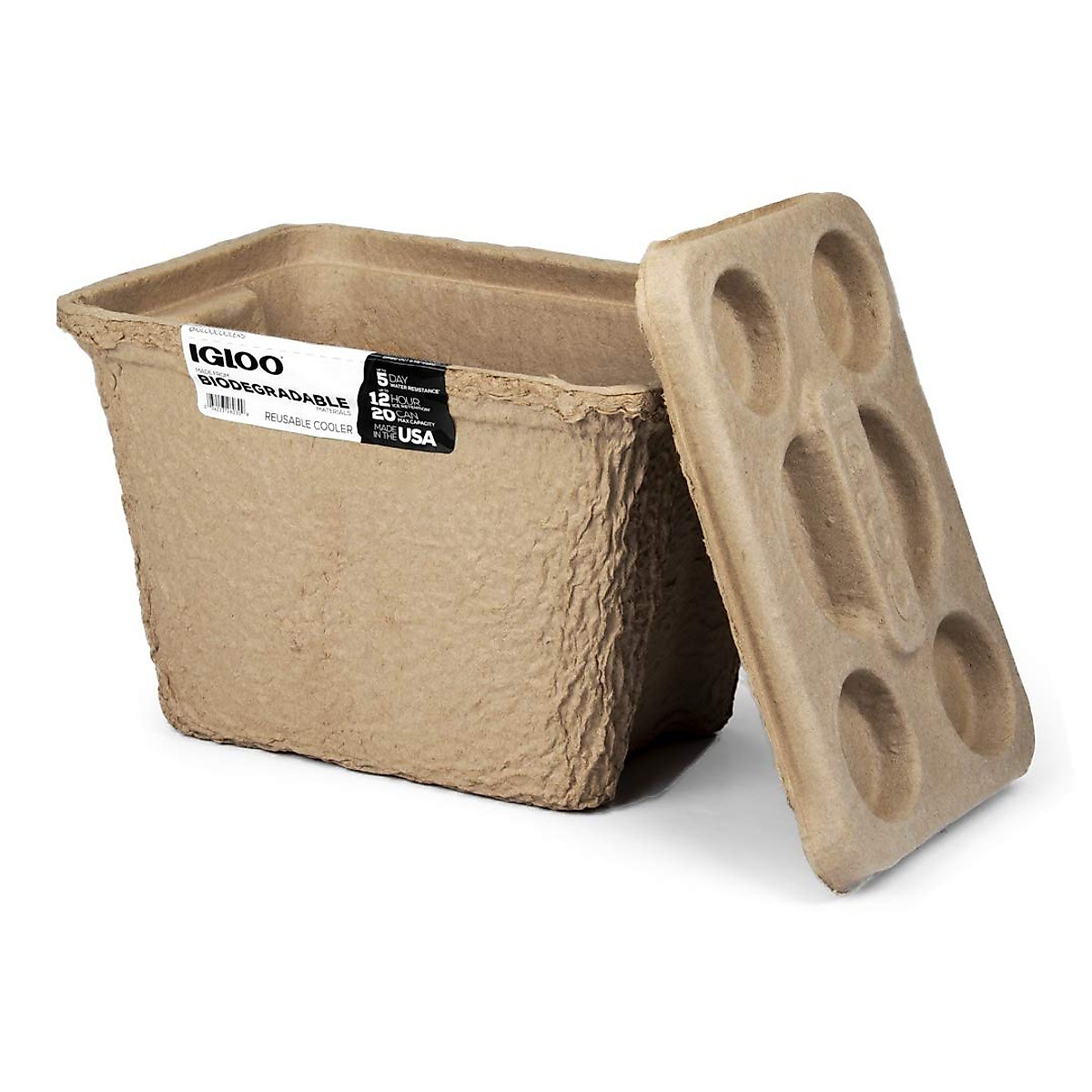 Igloo 16 Qt Eco-Friendly Recool Compostable Cooler, Beige, 1 Count