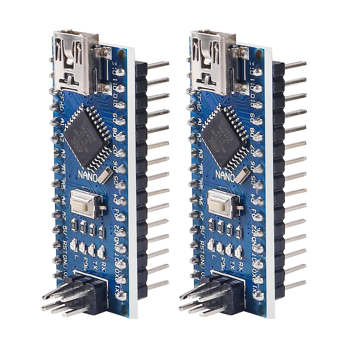 Diitao 2pcs for Nano V3.0 Module,5V 16MHz ATmega328P CH340G Chip Microcontroller Development Board for Arduino (with USB Cable)