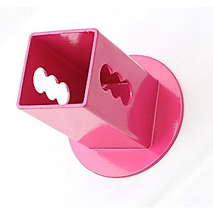 LFPartS Blank Trailer Metal Hitch Tube Cover Fits 2" Receivers (Round Hot Pink)