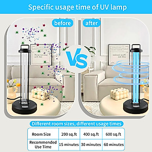 coospider-repta 38W UV Sanitizer Light, Portable Ultraviolet Light with 3-Gear Timer and Remote Control, 110V UV Light, 99.99% UVC Cleaning Lamp for Home, Office, Hotel, School