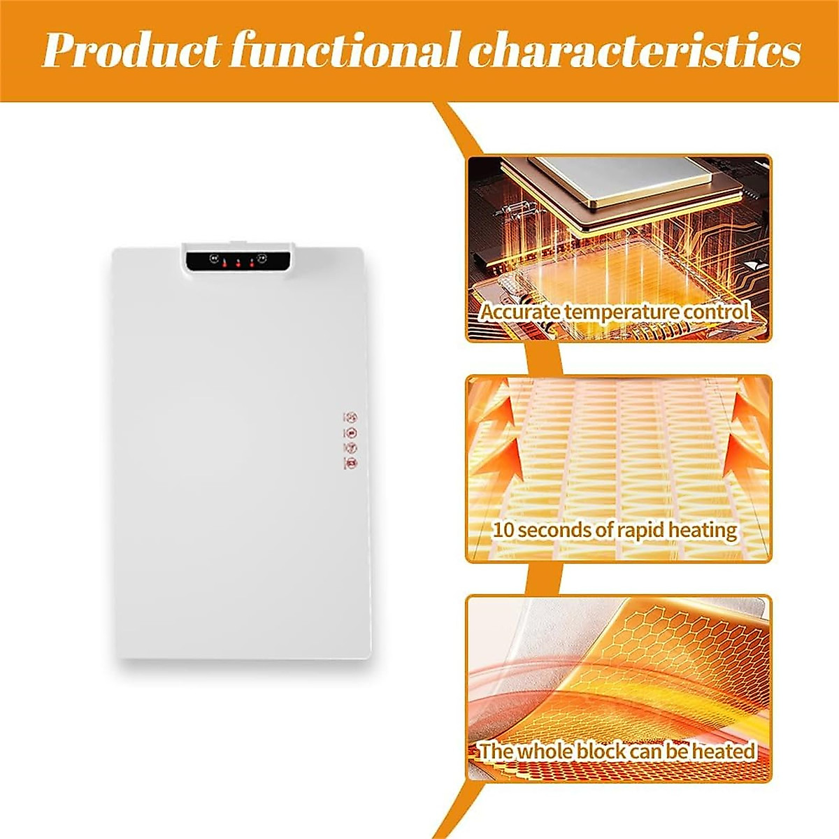 Fllora Food Warmer Mat, Adjustable Food Warmer, Silicone Electric Heating Tray for Food - Full Surface Heating, Nano-Material, Silicone Heating Tray Roll Up, 3 Temperatures, Auto Shut Off (1Set)