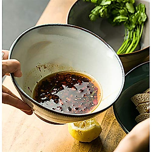 Salad bowl Ceramic Dishware Food Steak Stunning Plate Household Fresh Fruit Salad Bowl Plate Porcelain Dinnerware Soup bowl (Color : C)