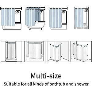 fnump 4 Pieces Bath Sets Retro Black Gold Greek Key Meander ​Shower Curtain Sets Anti-Slip Bath Rug Floor Mat Home Decor Waterproof Bath Curtain with 12 Hooks - 71" x 71"