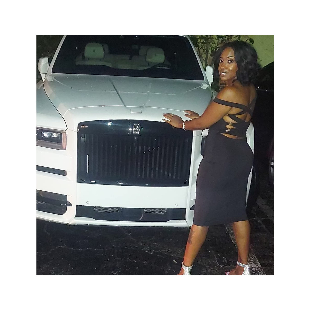 BEAGIMEG Women's Sexy Lace Up Backless Bodycon Midi Party Club Dress, Black, Small