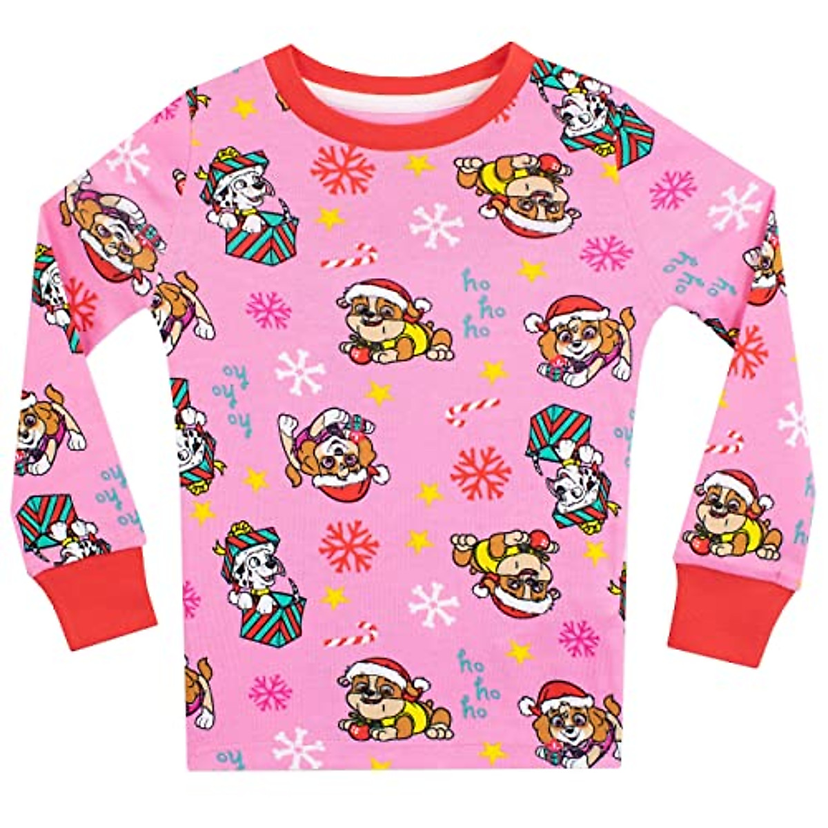 Paw Patrol Girls' Christmas Pajamas Pink 7