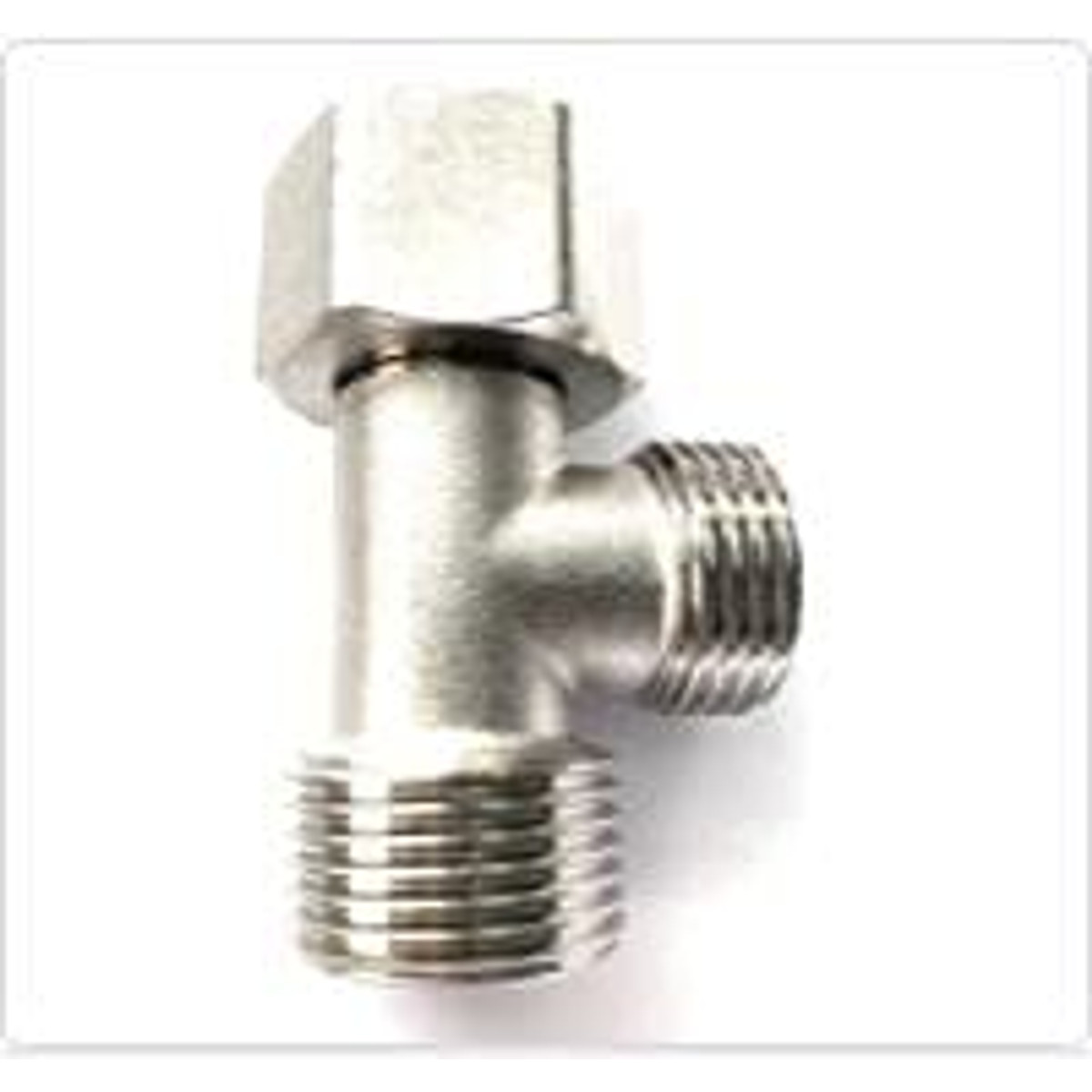 SOLID Metal Brass T-adapter, 3-way Tee Connector for Handheld Bidet 15/16" and G 1/2 Polished Nickel
