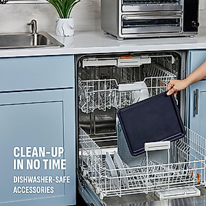 PowerXL SmartSynx Dual Door Air Fryer Oven, Cook Different Food at the Same Time, 10 Cooking Functions including Bake, Broil, Toast, Roast & More, Great for Family Meals, Stainless Steel