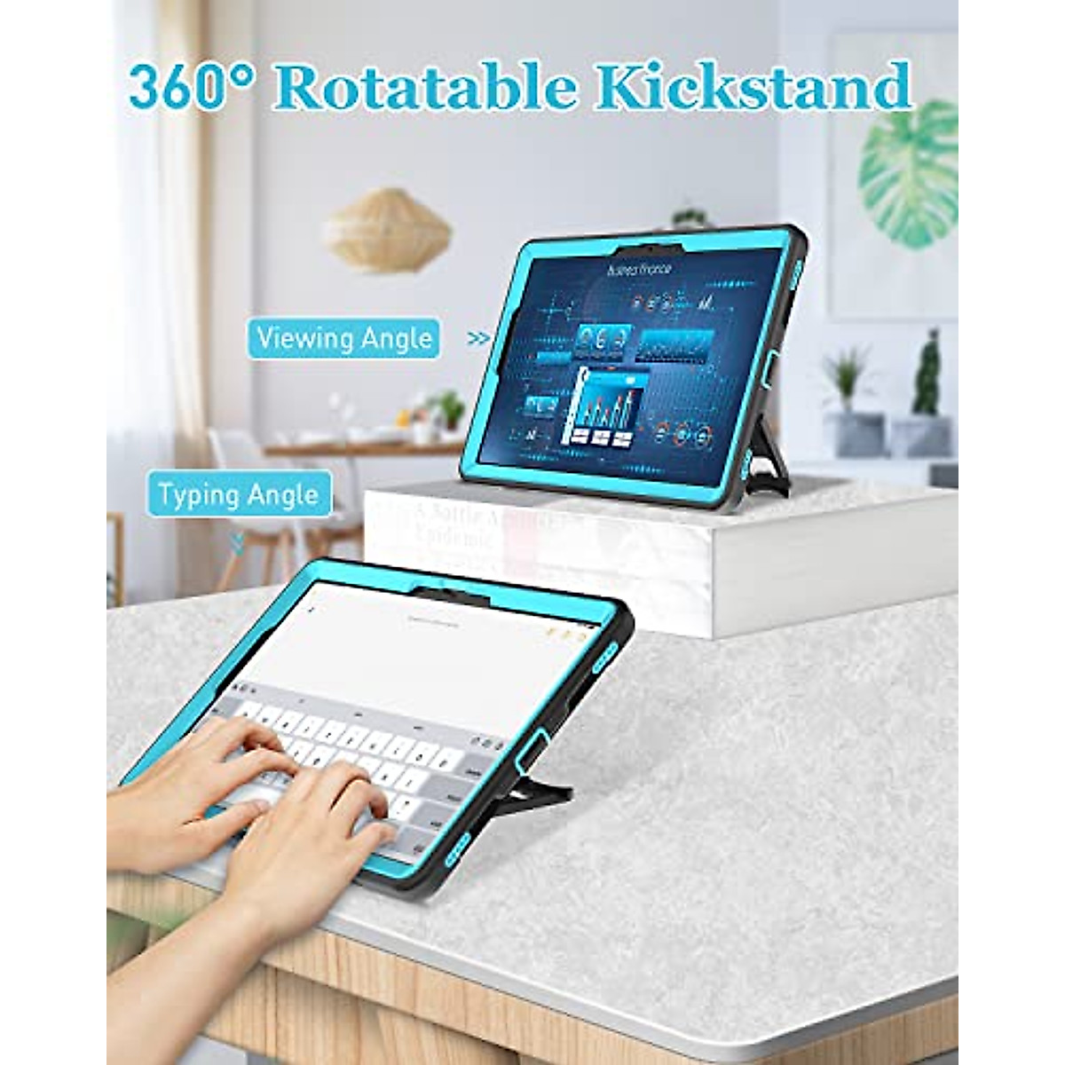 Case for Samsung Tab S7/S8 11 Inch 2022: Military Grade Shockproof Protective TPU Cover for Galaxy Tablet S7 11 Inch 2020 W/Stand - Handle - Shoulder Strap - S-Pen Holder -Mint Green