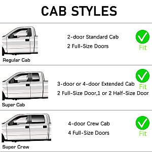 Lightronic WV92068 Outside-Mount Side Window Visor Deflector Rain Guard, Dark Smoke, 2-Pieces Set, Fit 1980-1996 Ford Bronco, 1980-1996 F-150/F-250/F-350, 1997 F-250 HD, Regular Cab/SuperCab/SuperCrew