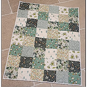 Qililandiy 7 Pcs Floral and Cactus Series Cotton Fabric Fat Quarters Fabric Bundles 18x22 inch for Sewing Quilting and Crafting Projects