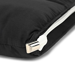 Canvaslife Puffy Laptop Sleeve - 13 Inch, 13.5 Inch & 12.9 Inch MacBook Pro Air Compatible - Quilted Puffer Laptop Case for Women (Black)