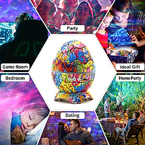 Rechargeable Star Projector, Galaxy Projector for Bedroom, Starlight Projector with Remote Control, Music Speaker & White Noise, 14 Colors LED Night Lights Gift for Kids Room, Christmas, Room Decor