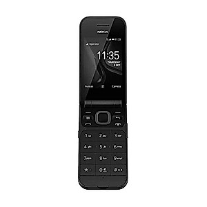 Nokia 2720 Flip 4G 2.8" Dual-core 2 MP Snapdragon 205 Phone, GSM Unlocked Chinese Model, No Warranty (Black)