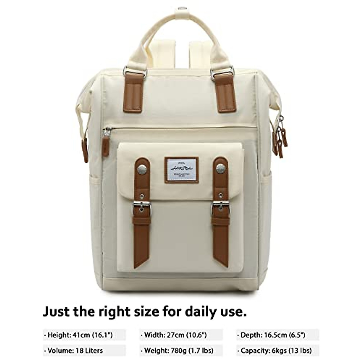 HotStyle ROXXA Tote Backpack, Doctor-bag Style Fashion Bookbag, Chardon