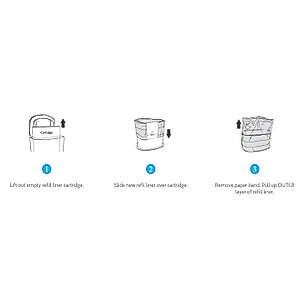 JANM280DAEA - AKORD Slim Adult Diaper Disposal System, White, 12.44x10.51x20.51 Inch