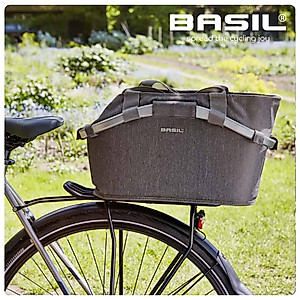 Basil Classic Carry All Rear Basket, Black, 22 Litre