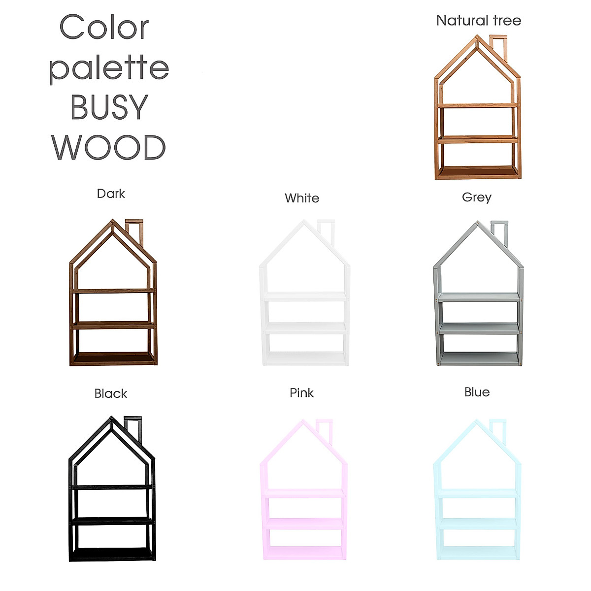 BUSYWOOD Montessori bookshelf Organizer for toddlers, Wood Bookcase, Kids Wooden Shelf, Multi-Level Toy Shelf, Modular Storage Shelves