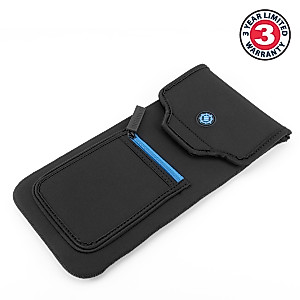 ENHANCE Bluetooth Keyboard Sleeve Case for Logitech K810, Anker, Apple Magic Keyboard (up to 11.5 Inches) with Neoprene Construction, Wireless Mouse Storage & Cable and Charger Pouch