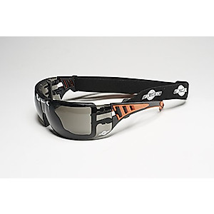 ToolFreak Rip Out Safety Glasses - Tinted - Polycarbonate Lens z87.1 Rated - Foam Padding & Adjustable Strap - Impact Resistance & Distortion-Free Lenses (Hard Case)